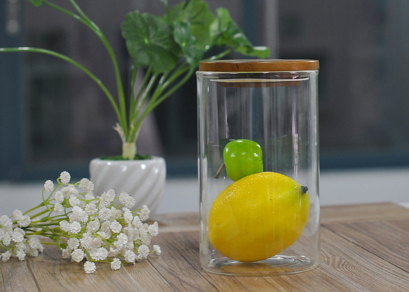 Food storage and refresh borosilicate glass safe jar with cork lid