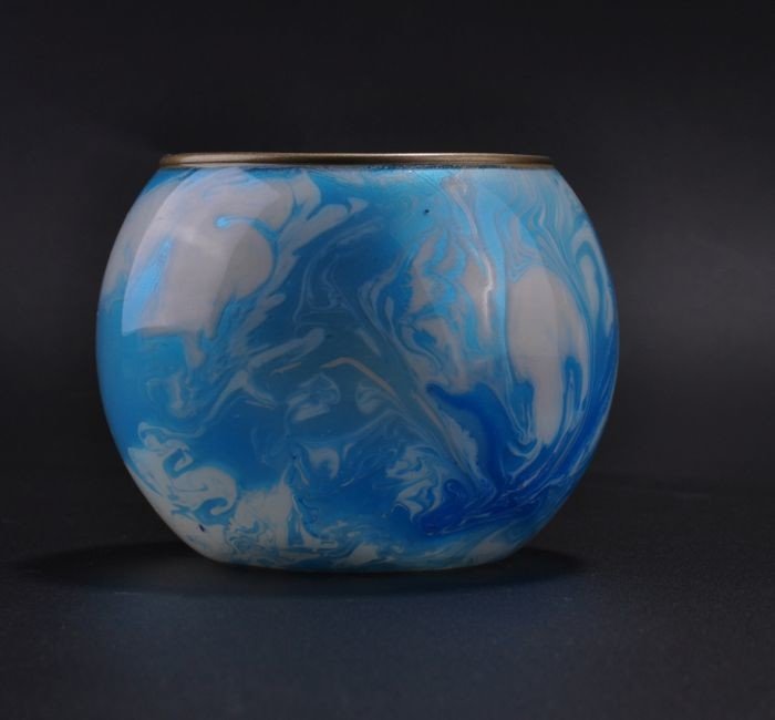 Handmade Votive Glass Candle Holder , Dust Cloud Finish home decor candle holders