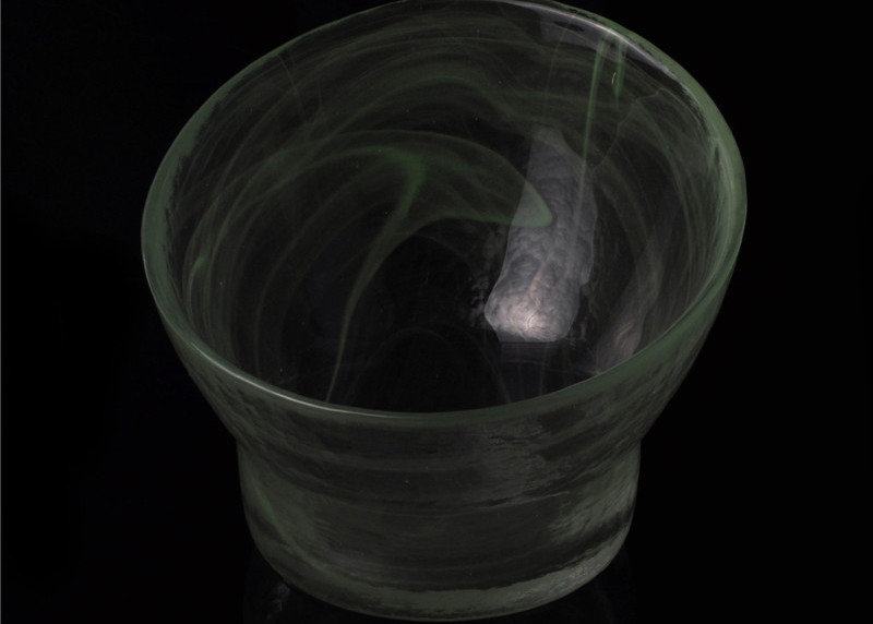 Transparent Large Home Goods Glass Tableware Hand Made , Color Sprayed