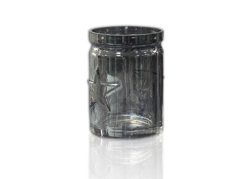 10OZ Straight Glass Candle Jars For Home Decoration Ebossed Candle Glass Jars