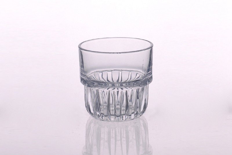 Machine Pressed 250ml Whiskey tumbler drinking glasses , Juice Glass Cup