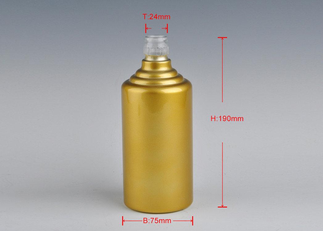 Eco-friendly BPA-FREE newly designed gold plating glass wine vodka bottles