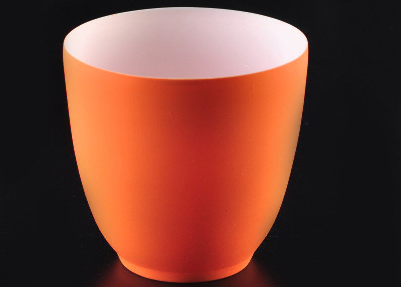orange color ceramic candle holder tealight holder with thinner wall