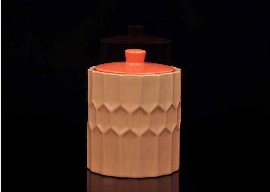 Hand Crafted Indoor ceramic house candle holder , ceramic candle containers Decorative