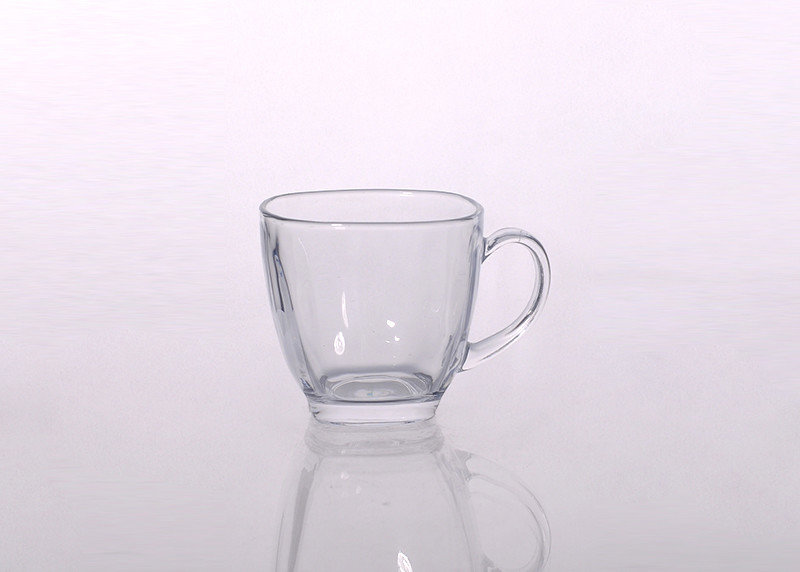 Sunny Glassware peach shape clear coffee Water Glass Tumbler mug with hand