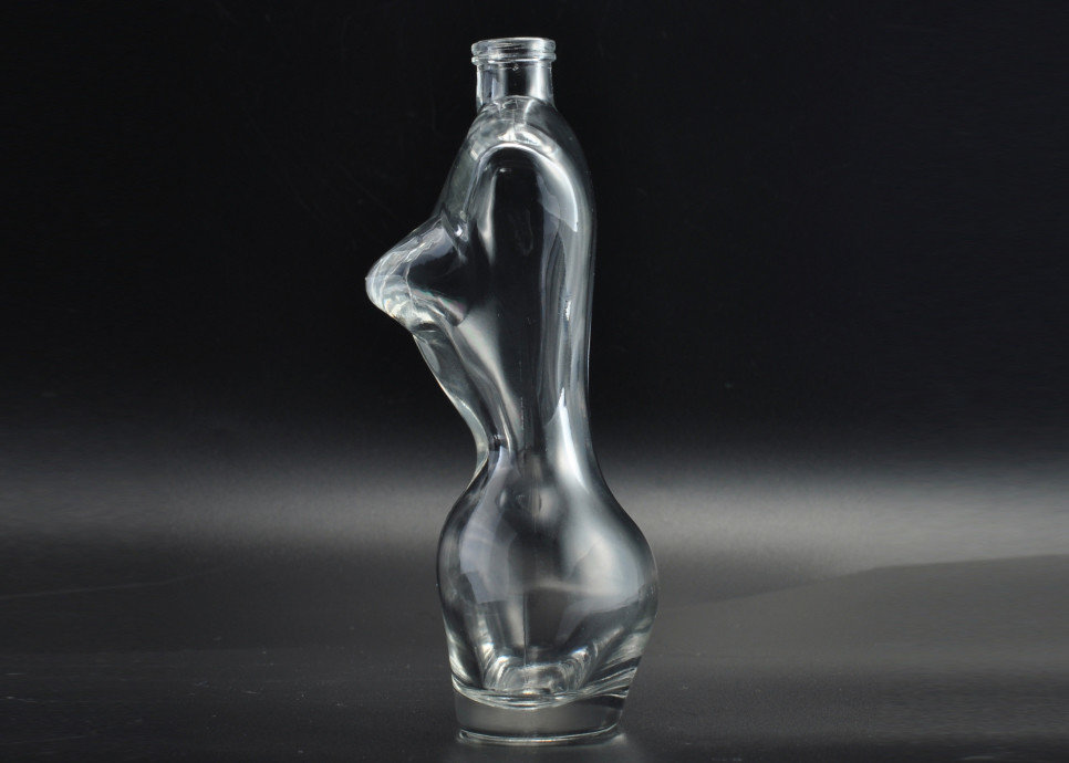 Tent or Collar Shaped Clear decorative glass perfume bottles Refillable