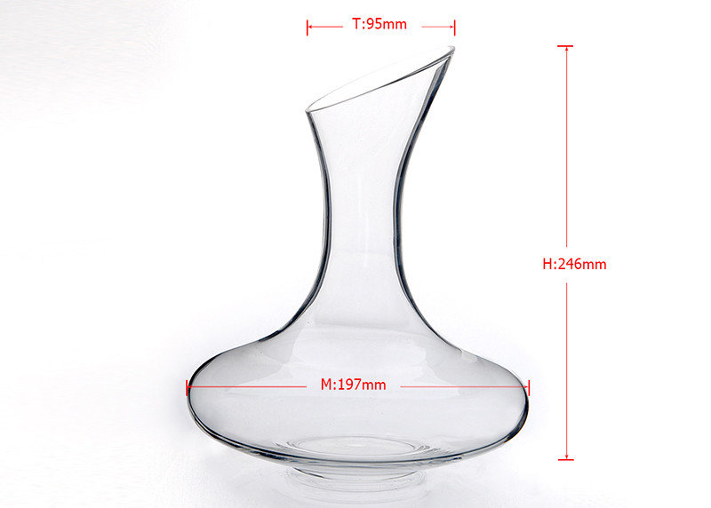 Party Use Glass Tableware Round Symmetry Clear Wine Decanter Different Shapes