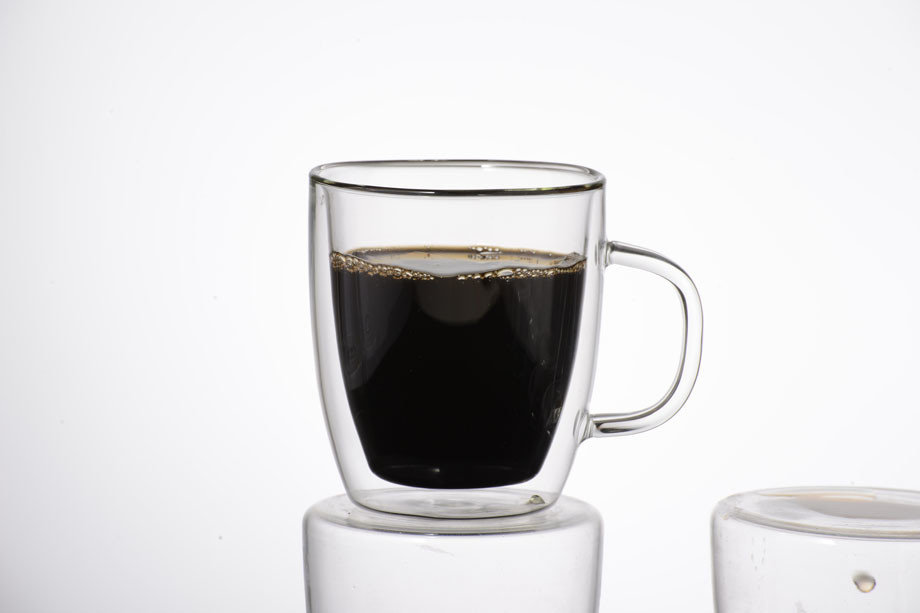 Hand Made Double Wall Borosilicate Glass Coffee Mugs / coffee glasses double walled
