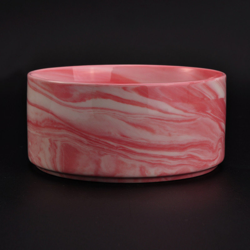 Red color marble house candle holder / large modern candle holders