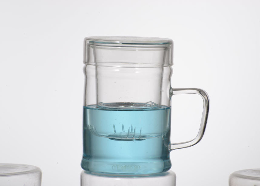 Heat - resistant Tea borosilicate drinking glasses With Glass Infuser