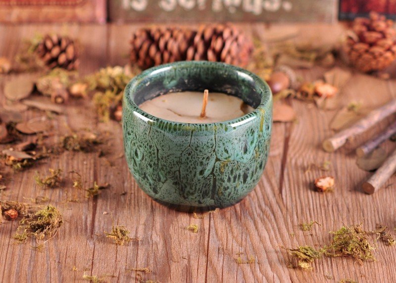 Glazed Different Colors Ceramic Candle Holder for Home Decor
