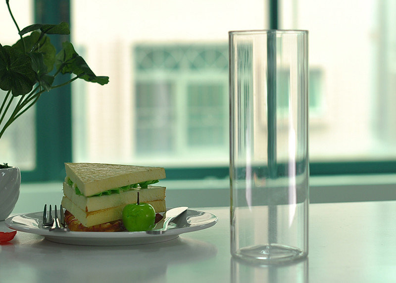Airtight Single Wall Borosilicate Glass Tableware Canister Jar for Dry Fruits or Herb