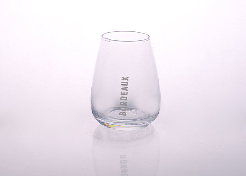 13 Oz Light Custom Airline Stemless Red Wine Glasses Without Stem , Logo Printed