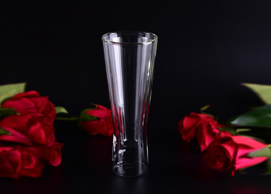 Fl.8.7oz / 250ml Bistro Borosilicate Glass Cups , Double Walled Coffee Glasses Bulk