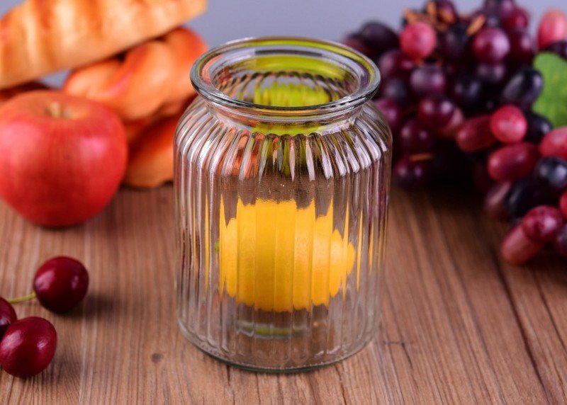 Empty Bright Clear Glass Jars / Decorative Wide Mouth Glass Jars Large Capacity