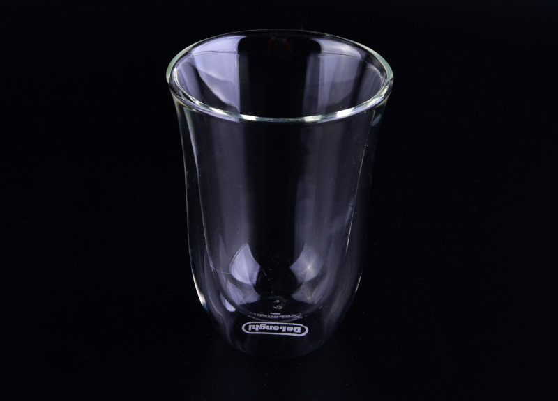 10Oz Thick clear glass coffee cups  / double wall glass tea tumbler Heat Resistant
