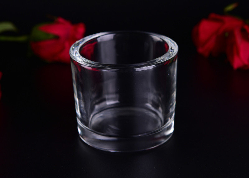 10 Oz 280ml Heavy Thick Wall Clear Round Glass Candle Holders For Tealight Or Wax