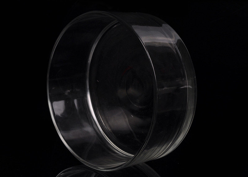 Custom 1400ml Clear Glass Candle Holders / Big Round Scented Glass Candle Jars