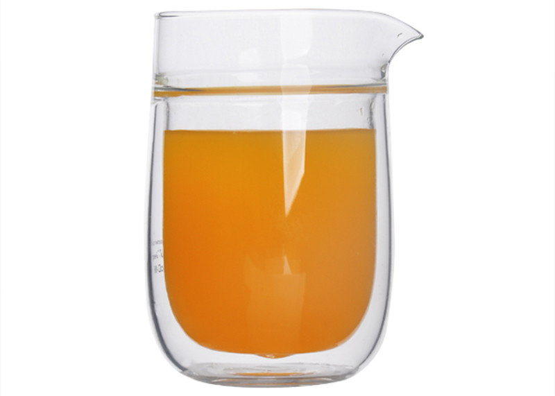 290ML FDAの口が付いているジュースのための耐熱性二重壁のホウケイ酸ガラス