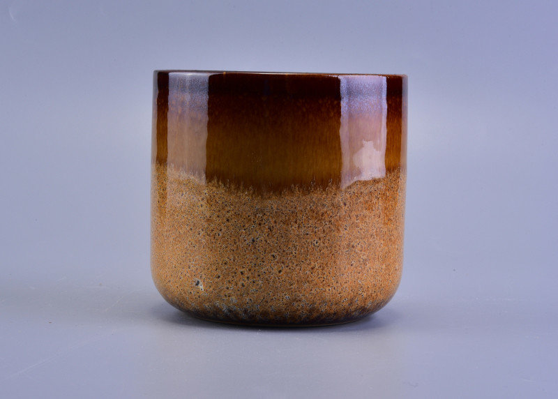 570Ml Transmutation Glazed ceramic candle containers for Candle Message in Set of 7 colors