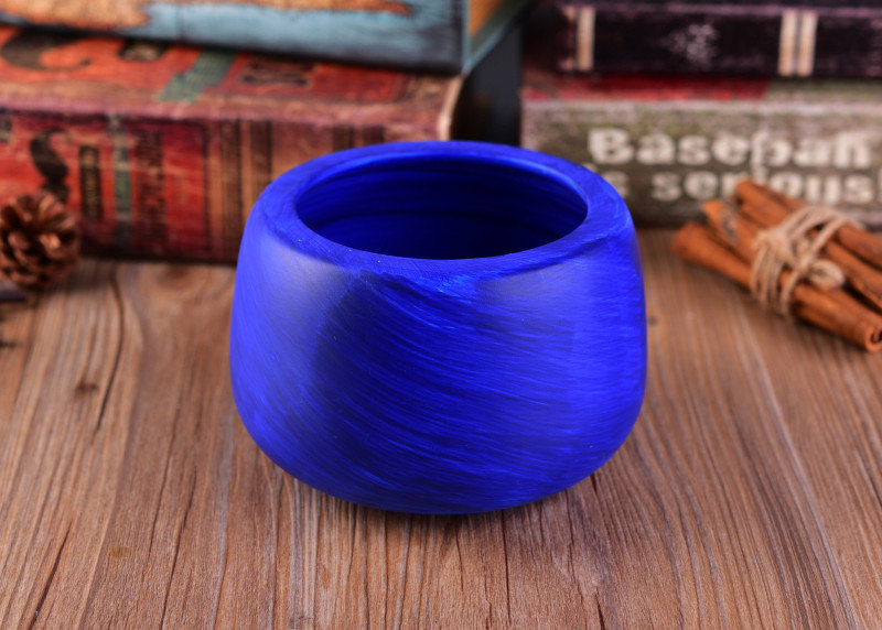 Cobalt blue thick wall Ceramic Candle Holder , scented ceramic tea light holders