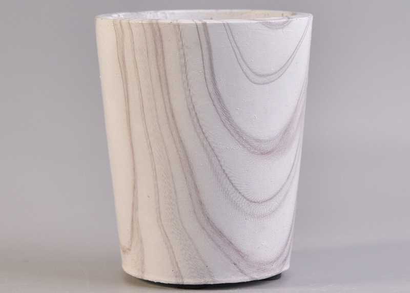 White Concrete Cement Stone Candle Holders Home Decor Marble Effect