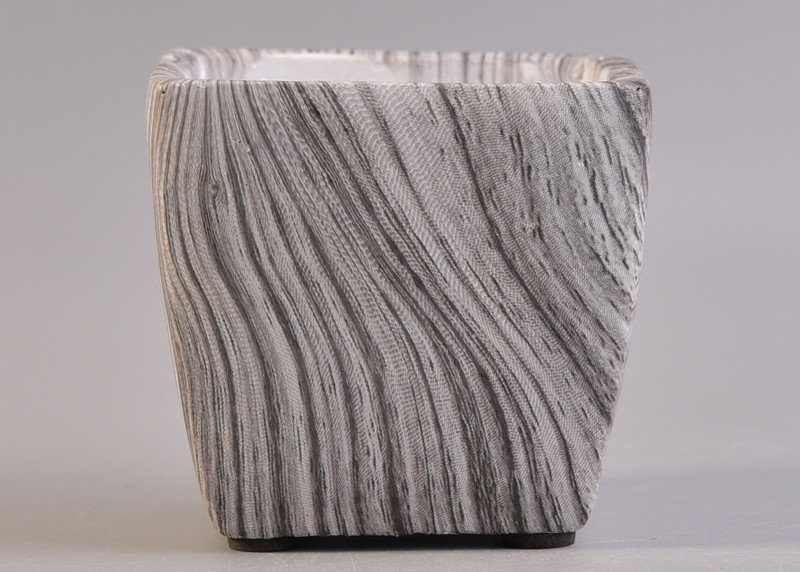 Triangle Concrete Marble Handmade Ceramic Candle Holder For Candle Making , Planting