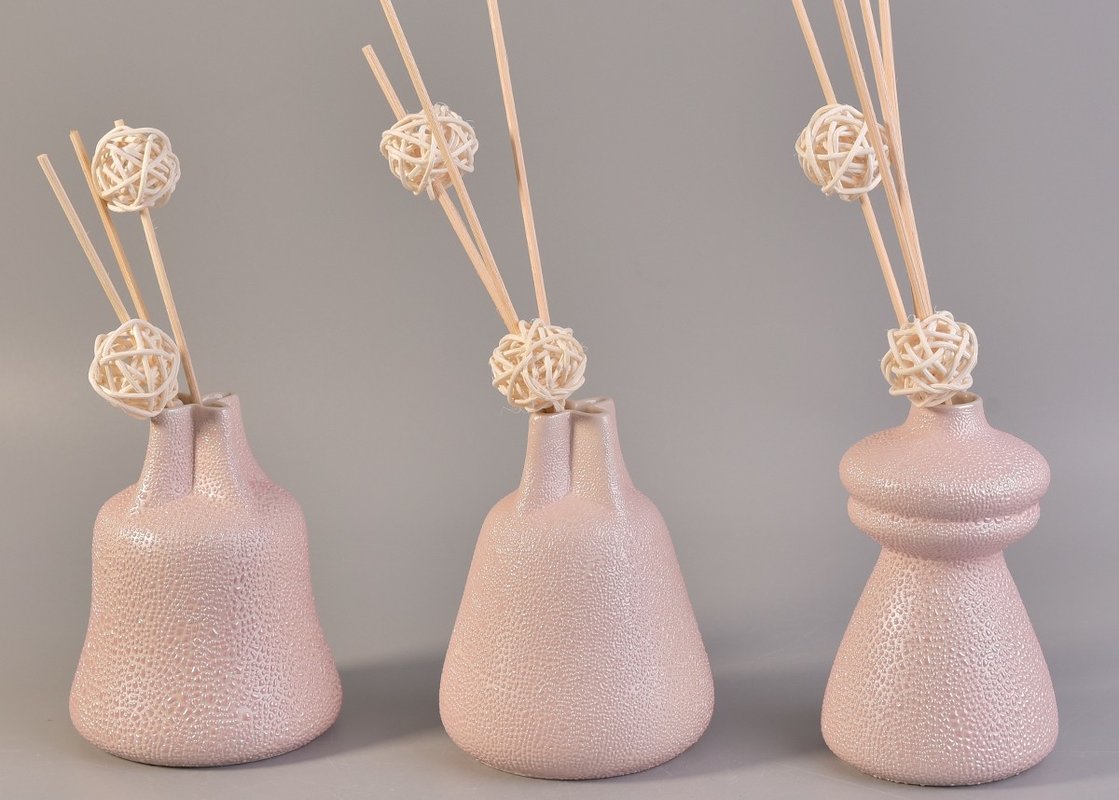 Custom Beautiful Aroma Reed Ceramic Diffuser Bottles In Stock Eco Friendly