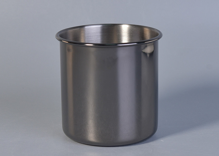 Popular Luxury Stainless Steel Metal Black Candle Holder for Decorative