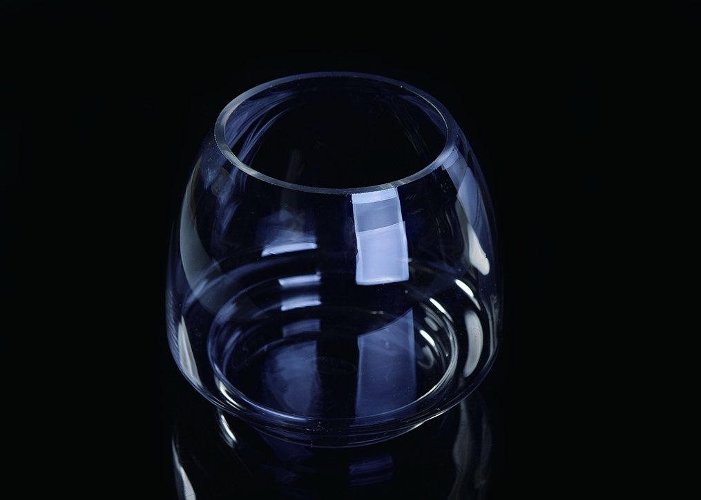 Round Ball Shape Crystal Transparent Glass Cup Moth Blown For Candle Making