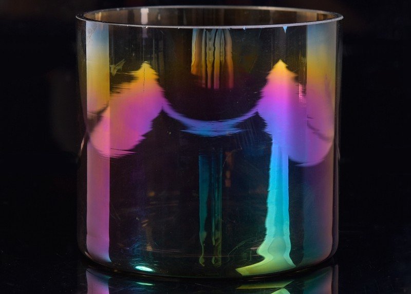 Popular Decor Candle Holder Glass Replacement Luxury Iridescent Straight Side