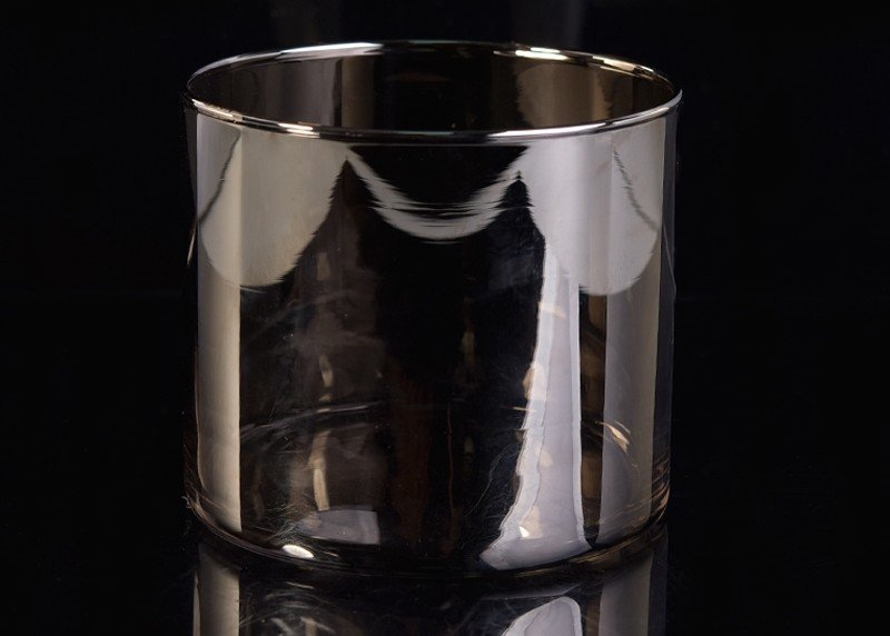 Home Decorative Luxury 20OZ Silver Candle Holders / Jars For Wax , ASTM Passed