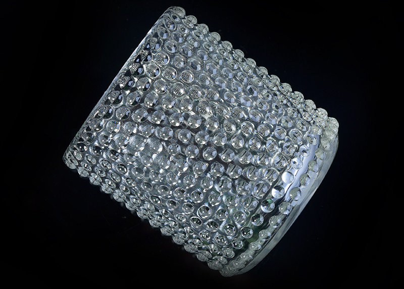 Home Deco Custom Nail Glass Candle Holder / Glass Cylinder Candle Holders