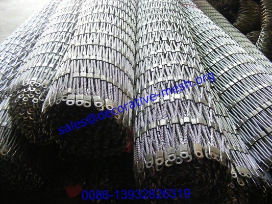 Ferruled mesh, rope mesh, achitectural rope mesh, protective mesh