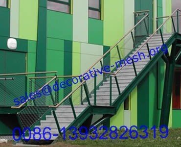 Rope Mesh for stair protection, stair balustrade. bridge balustrade