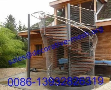 Rope Mesh for stair protection, stair balustrade. bridge balustrade
