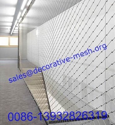 Rope Mesh for stair protection, stair balustrade. bridge balustrade