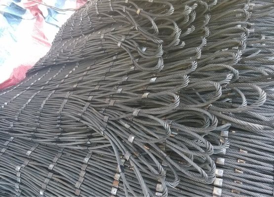 stainless steel rope netting with oxidized black color