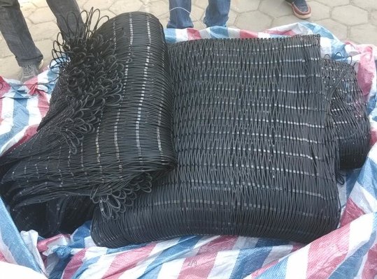 stainless steel rope netting with oxidized black color
