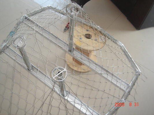 Model of rope mesh installation
