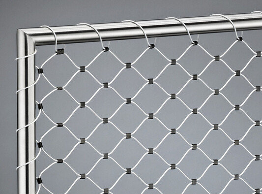 Stainless steel cable mesh installation