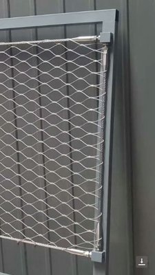 Stainless steel cable mesh installation