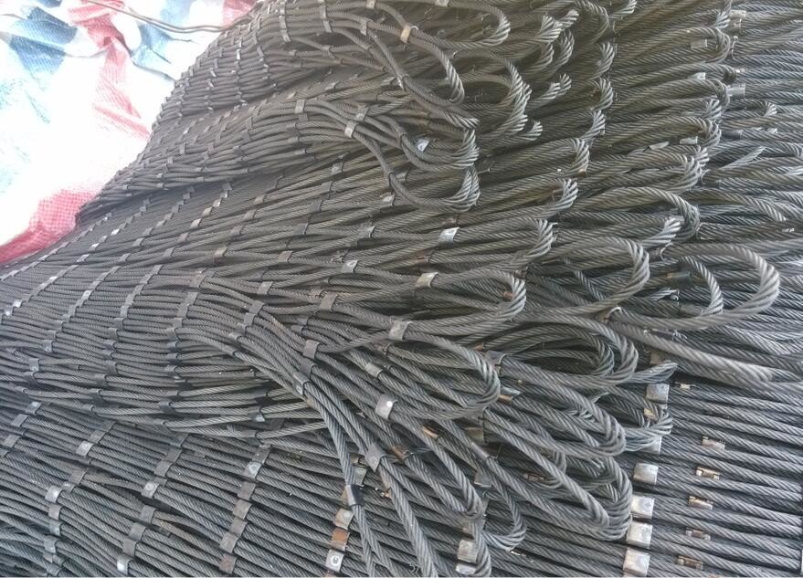 stainless steel rope netting with oxidized black color