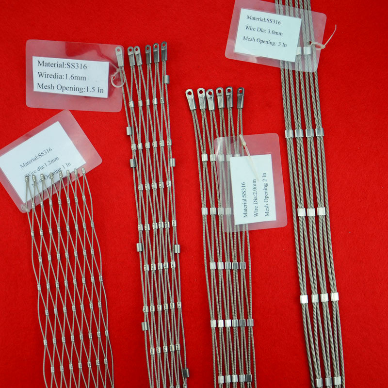 Stainless steel cable netting mainly for fence filling , protection mesh.