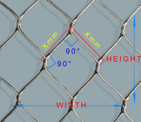 Stainless steel cable netting TYPE RMJ-2476M