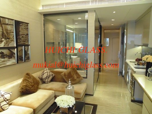 smart switchable glass with 78.3% transparency , privacy glass, intelligent glass, magic glass