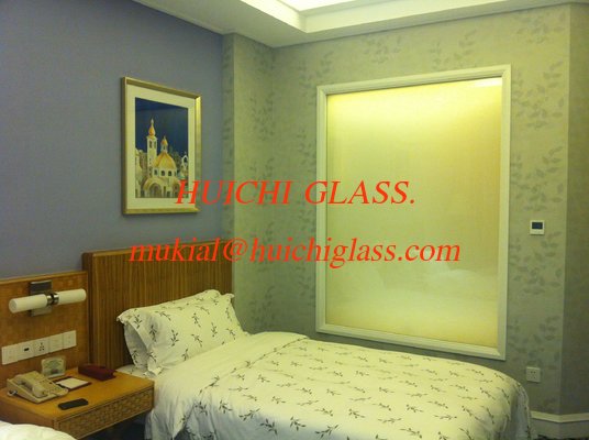 smart switchable glass with 78.3% transparency , privacy glass, intelligent glass, magic glass