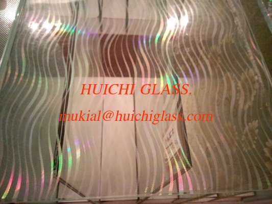 Special glass material insertion, laminated glass, safety glass for home decoration with 1.25m