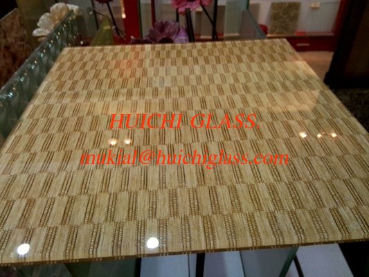 Special glass material insertion, laminated glass, safety glass for home decoration with 1.25m