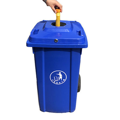 Park Usage Mobile PE Plastic with Lid Garbage Container supplier